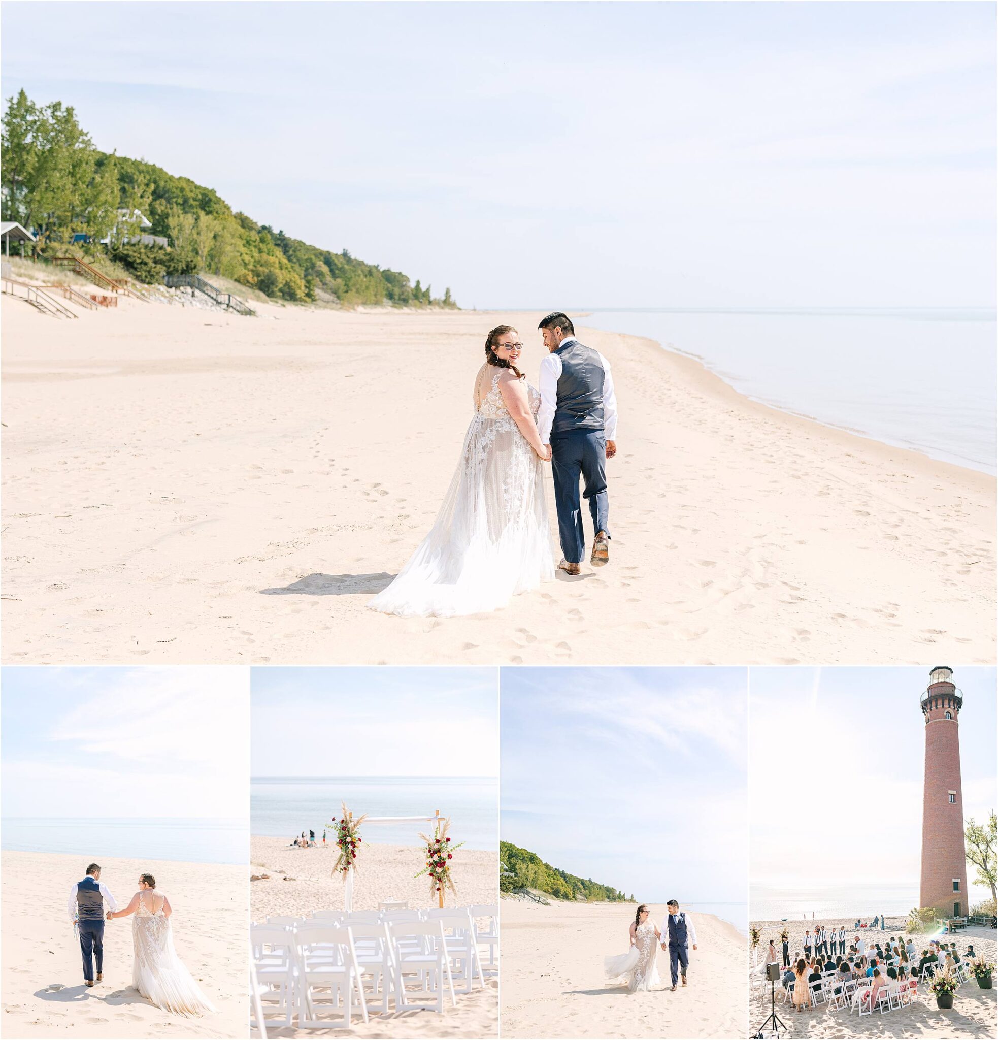 Silver Lake Beach Wedding | Taylor & Brandon - Stephanie Parshall ...
